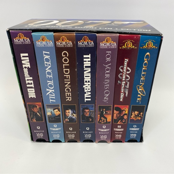 Lion Gate | Cameras, Photo & Video | Lot Of 7 James Bond 07 Vhs Movies 9621999 Vhs Box Set 1999 ...